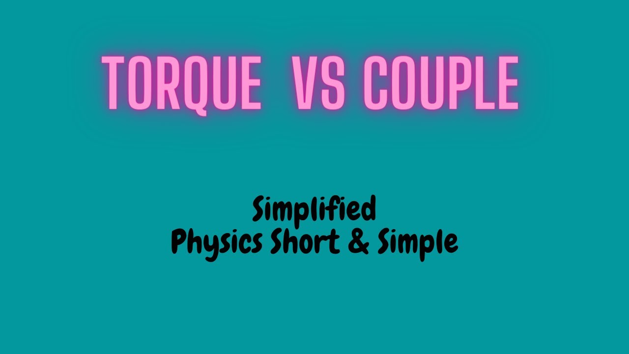 What is torque and couple - YouTube