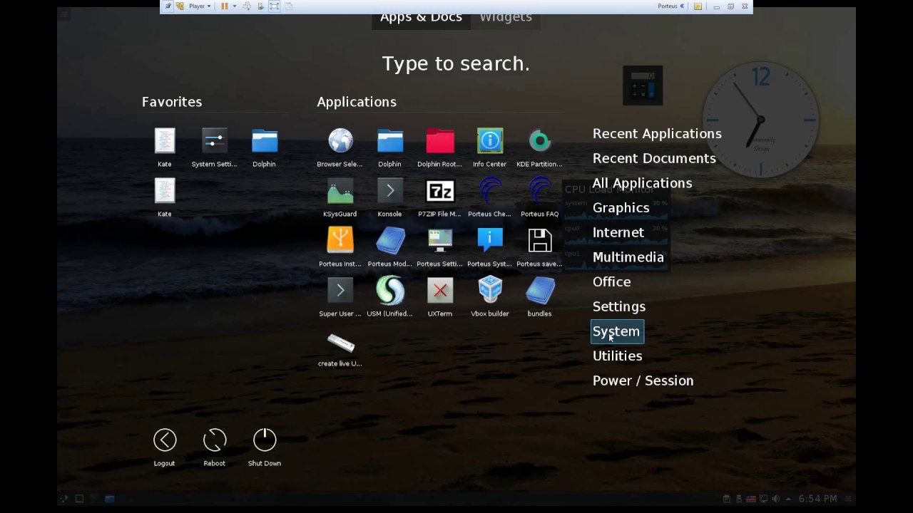 A Look into Porteus Linux in Virtual Machine - YouTube