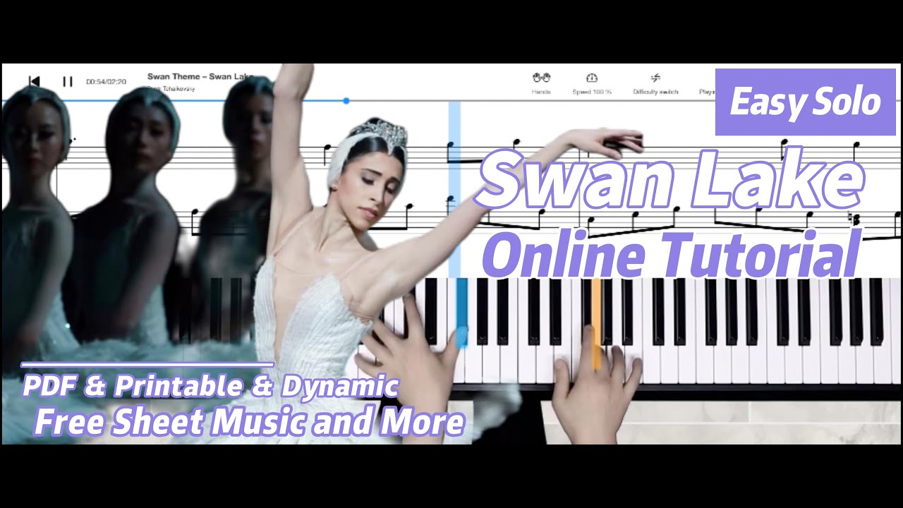 Easy Version:How to Play "Swan Lake Theme" by Peter Tchaikovsky (Sheet ...