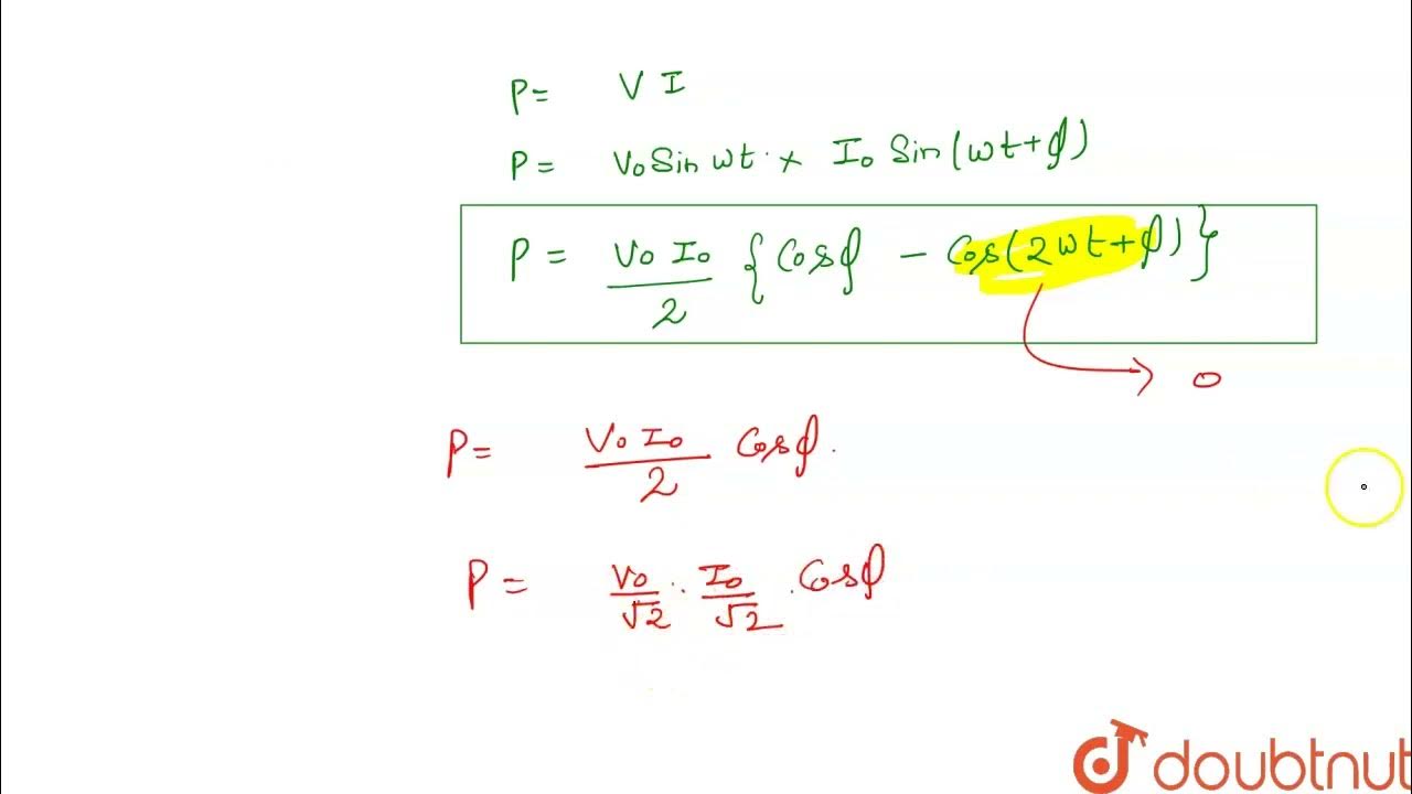 Derive the expression for the power dissipated by an ideal resistor in an AC circuit . | CLASS ...