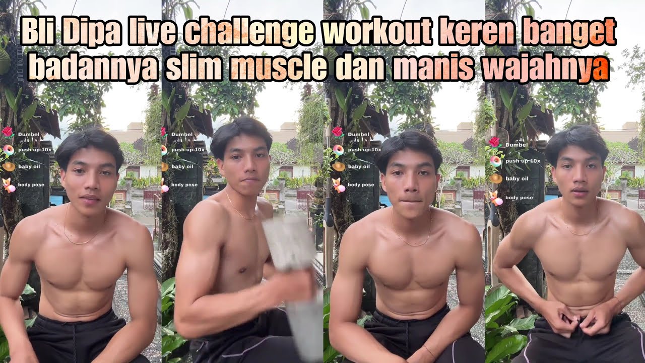 Bli Dipa live challenge workout keren banget badannya slim muscle dan manis wajahnya - YouTube