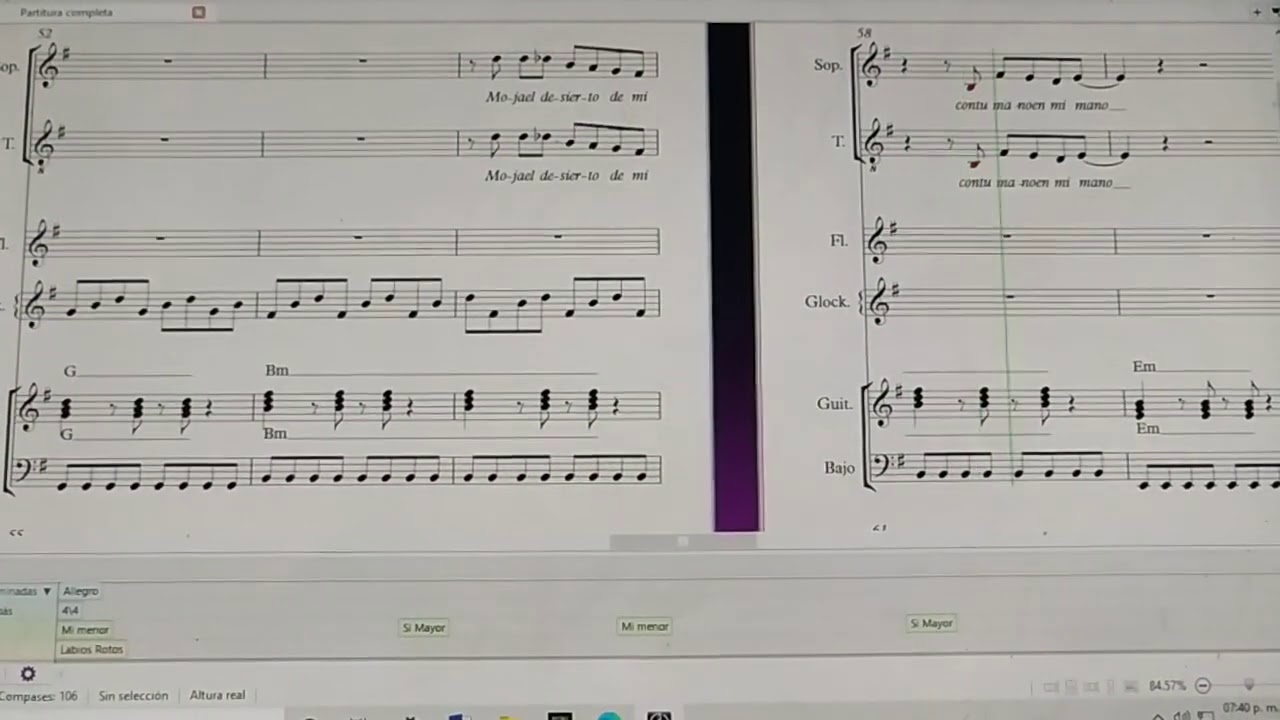 Labios Rotos Score - YouTube