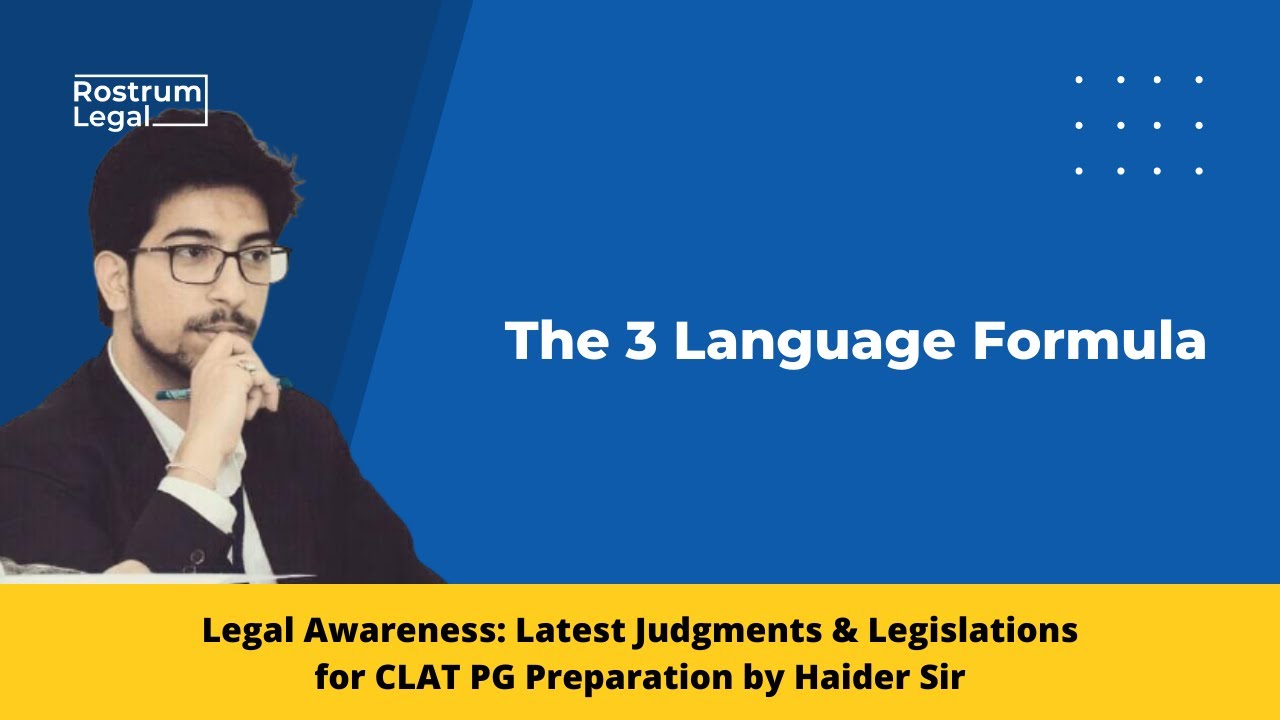 The 3 Language Formula | CLAT PG Preparation - YouTube