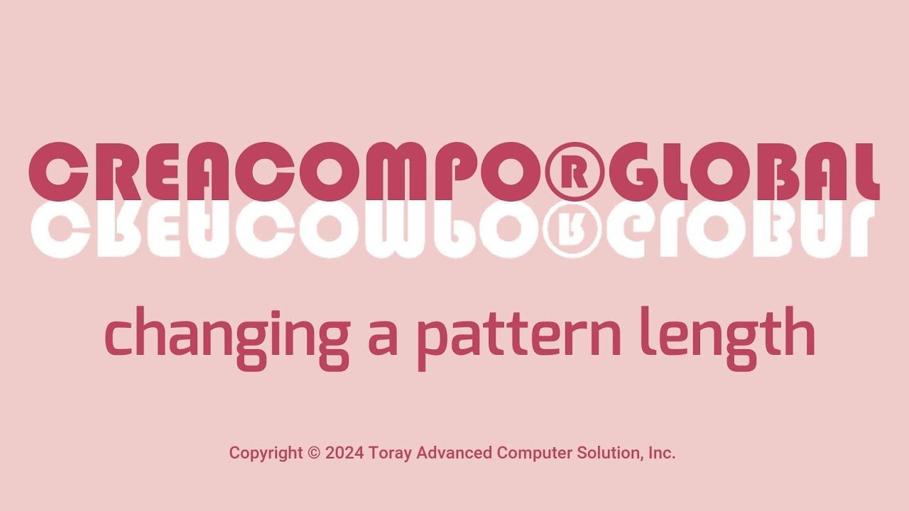 Changing a Pattern Length_CREACOMPO®GLOBAL - YouTube