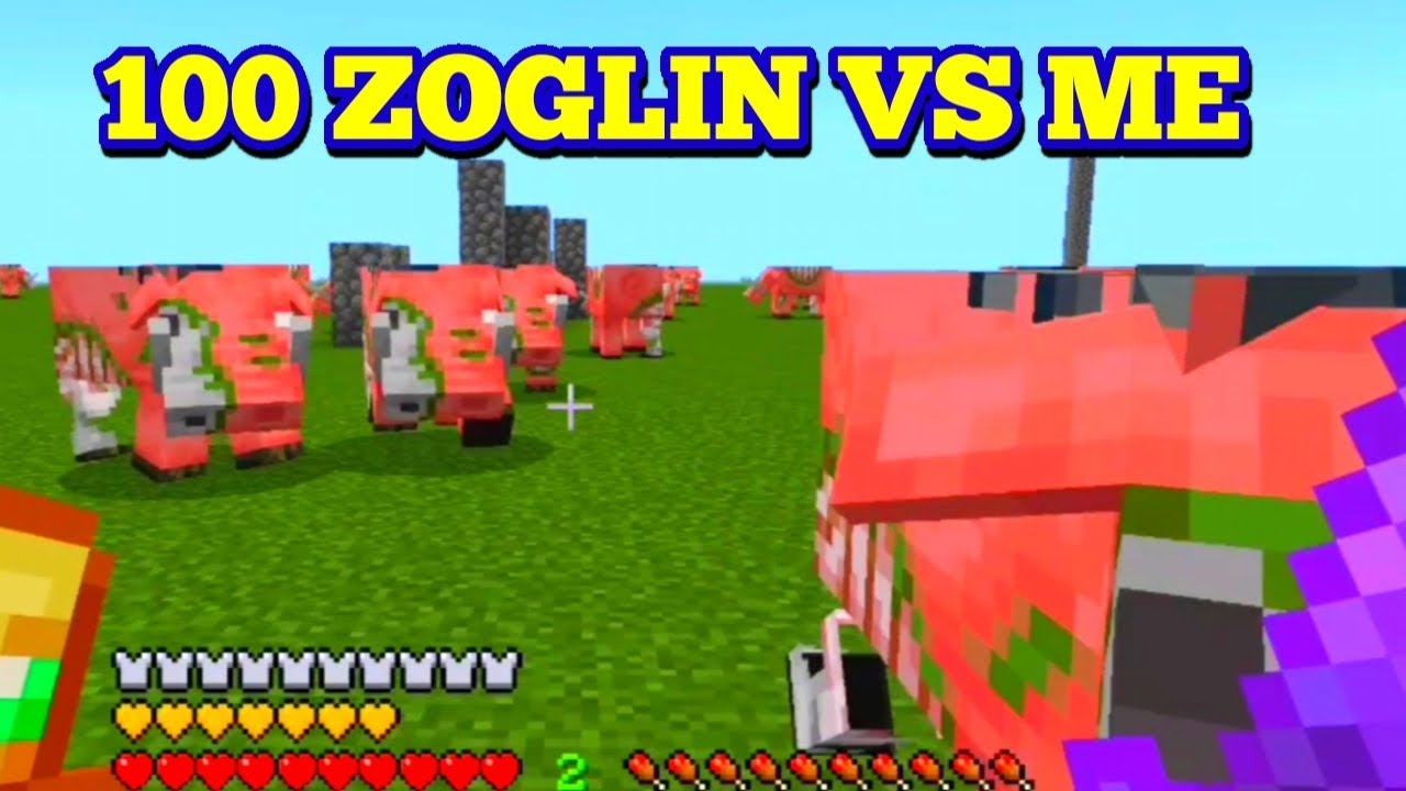 100 Zoglin Fight With Me ⛏️⛓️ Minecraft | Gameplay - YouTube