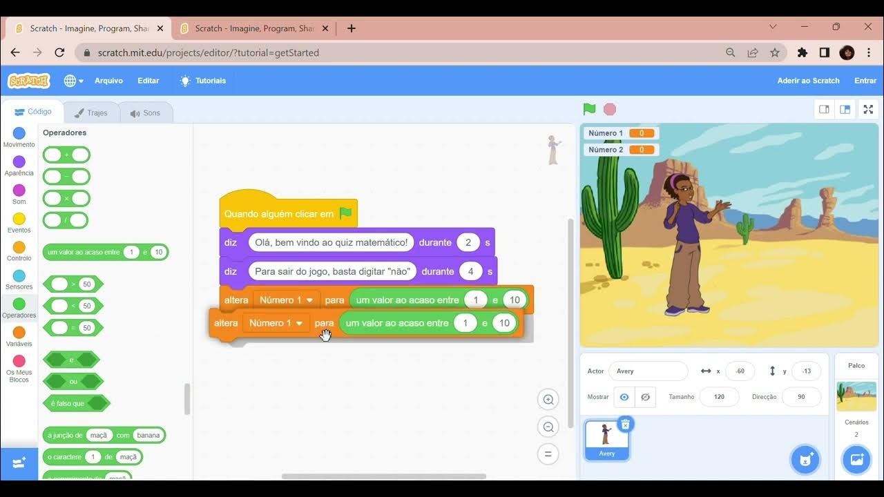 SCRATCH AULA 03 - Quiz sobre matemática - YouTube
