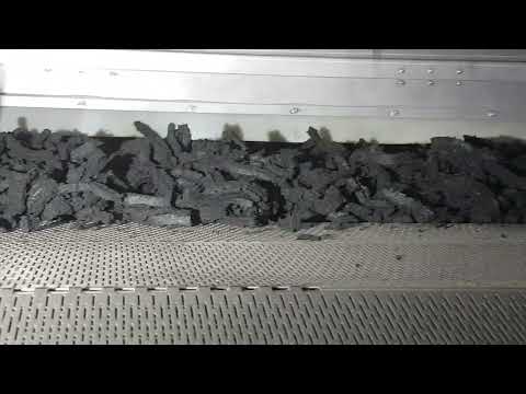 Sewage sludge layer on stainless steel belt of SEVAR  Belt Dryer