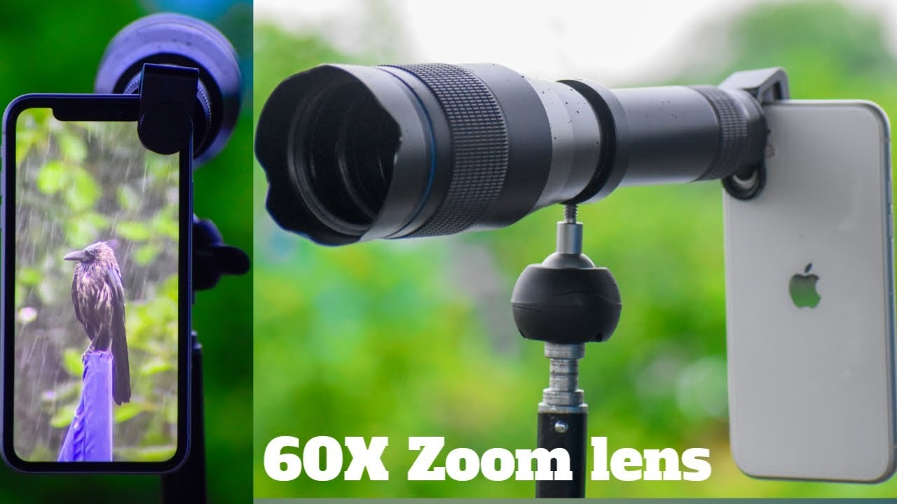 apexel 60x zoom lens video test || super HD Mobile Telephoto lens - YouTube