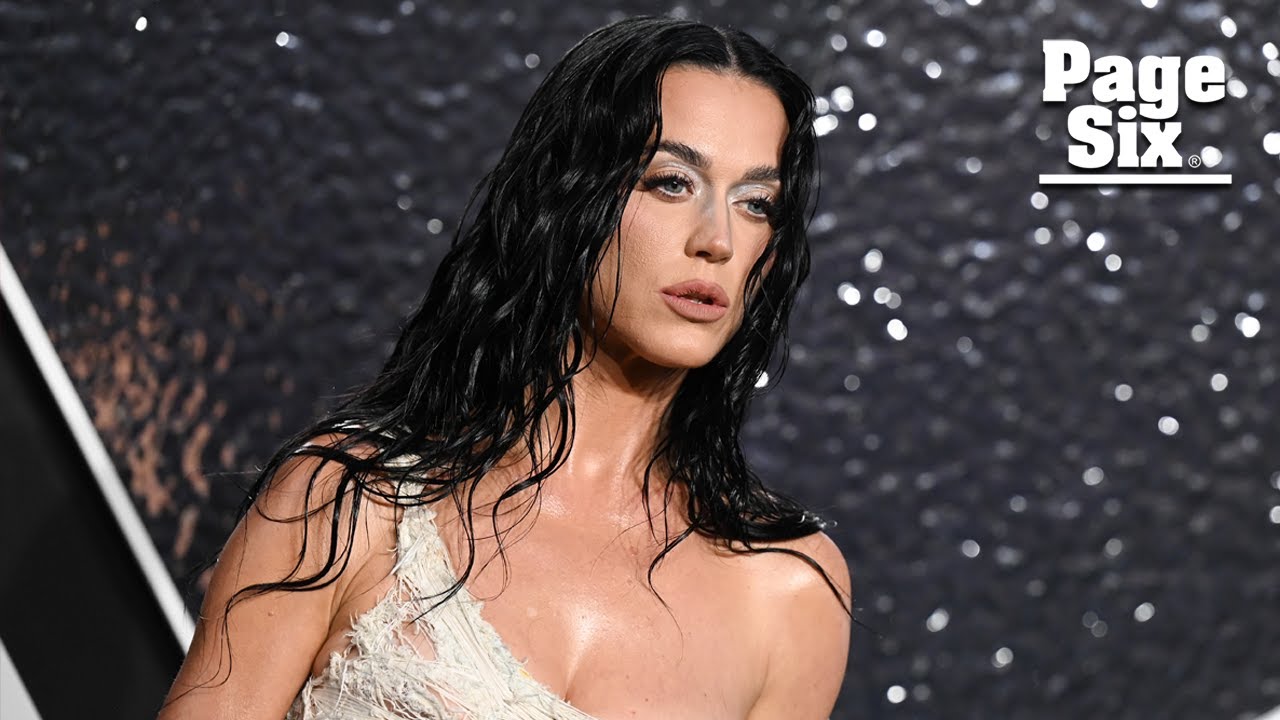 Katy Perry looks shipwrecked in wet and wild look on the 2024 VMAs red carpet with Orlando Bloom ...