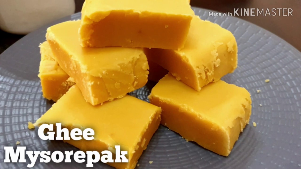 GHEE MYSOREPAK / SOFT GHEE MYSOREPAK / BESAN KI BURFI - YouTube