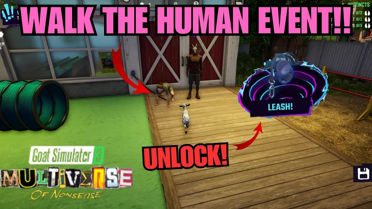 How to Complete WALK THE HUMAN EVENT! Goat Simulator 3 Multiverse of ...
