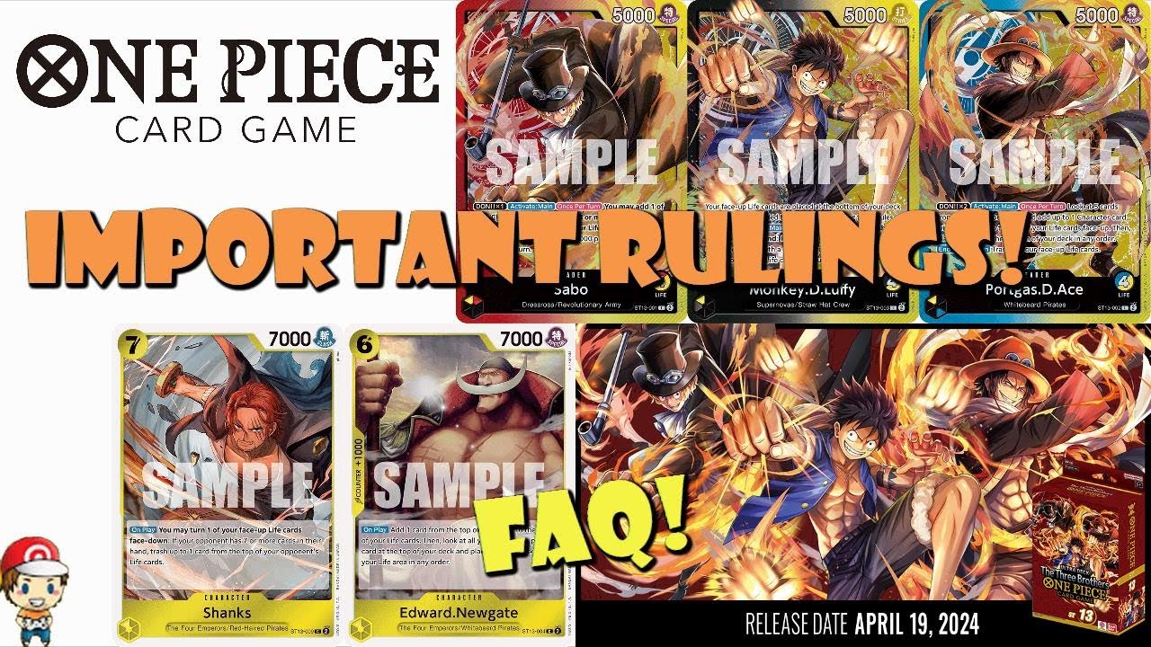 BIG One Piece TCG Ruling Update! ST-13: 3 Brothers FAQ! You Need to ...