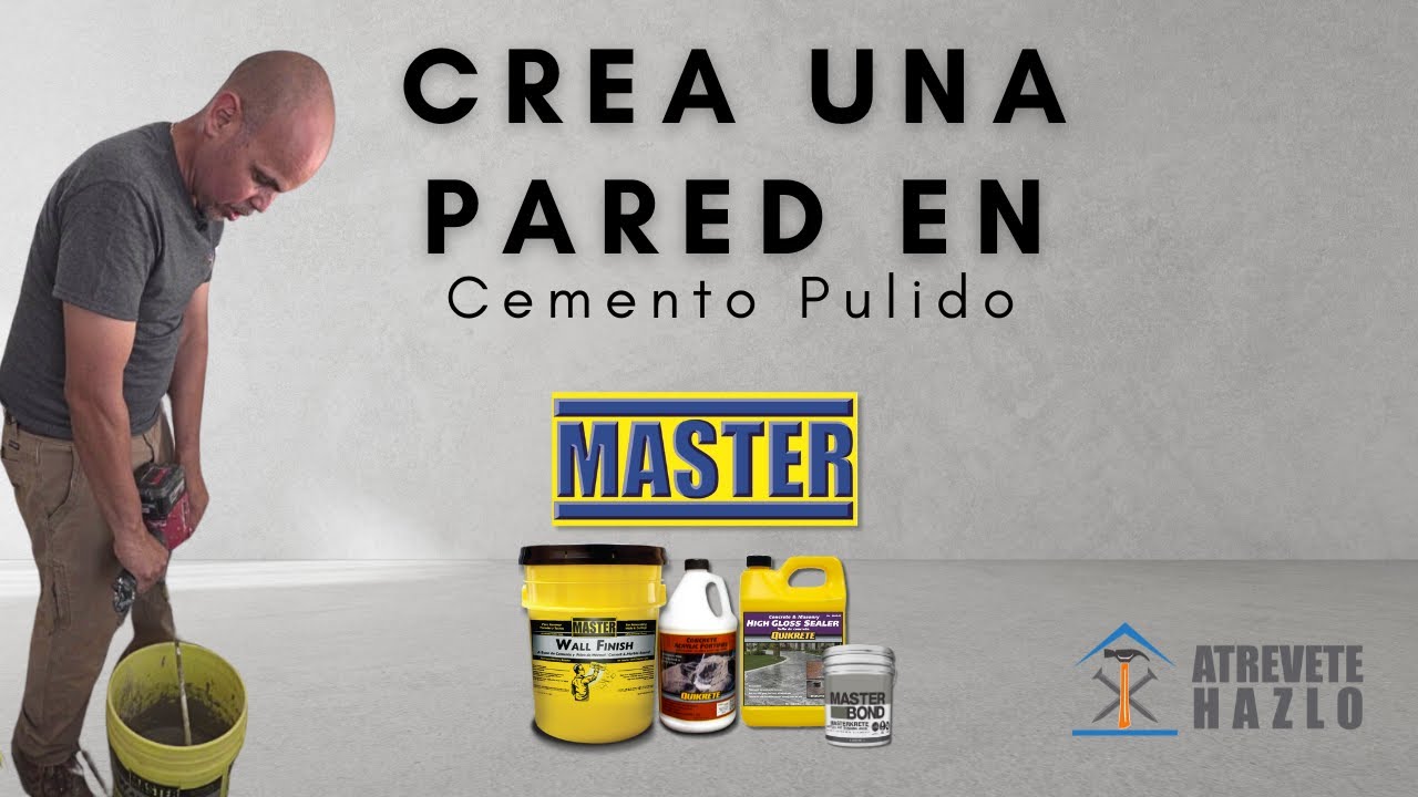 Cómo hacer una PARED con el efecto de CEMENTO PULIDO | Utilizando ...