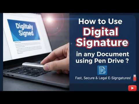 How to Use Digital Signature in any Document using Pen Drive - YouTube