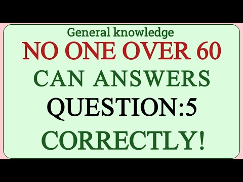 NO ONE OVER 60 CAN ANSWER 5 QUESTIONS CORRECTLY | TRY THIS IMPOSSIBLE ...