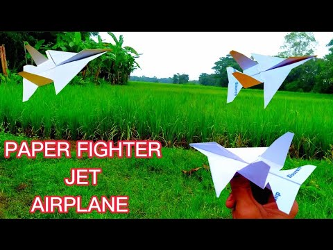How to make paper Fighter Jet airplanes origami paper jet fighter plane ...
