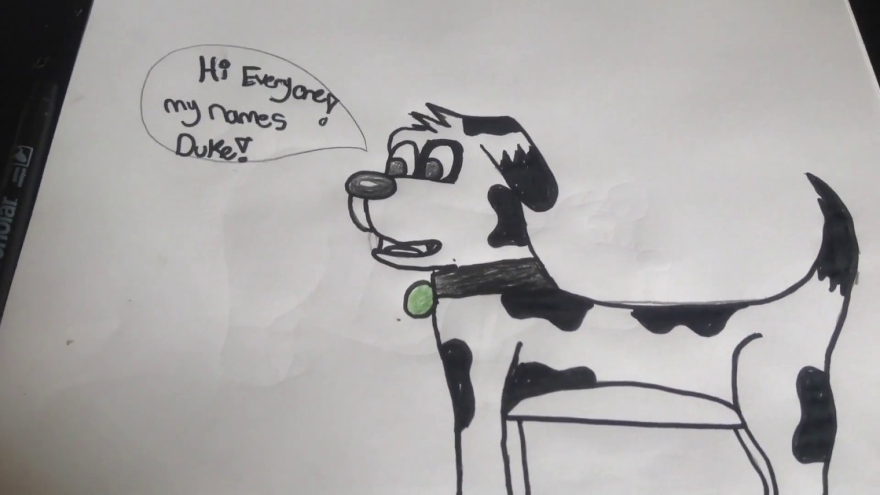 Drawing duke the dog! - YouTube