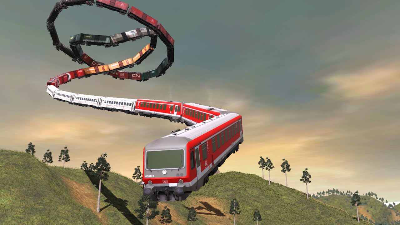 The Long Railway Flew Like a Dragon | Trainz Railroad Simulator - YouTube