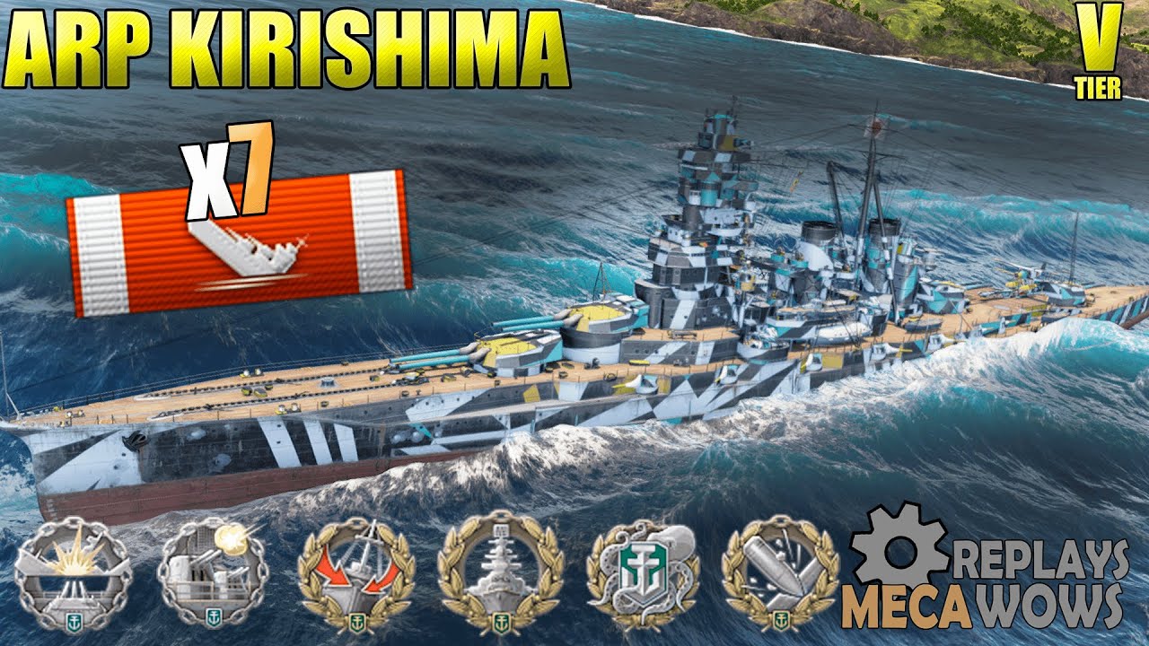 ARP Kirishima 7 Kills & 131k Damage | World of Warships Gameplay 4k ...