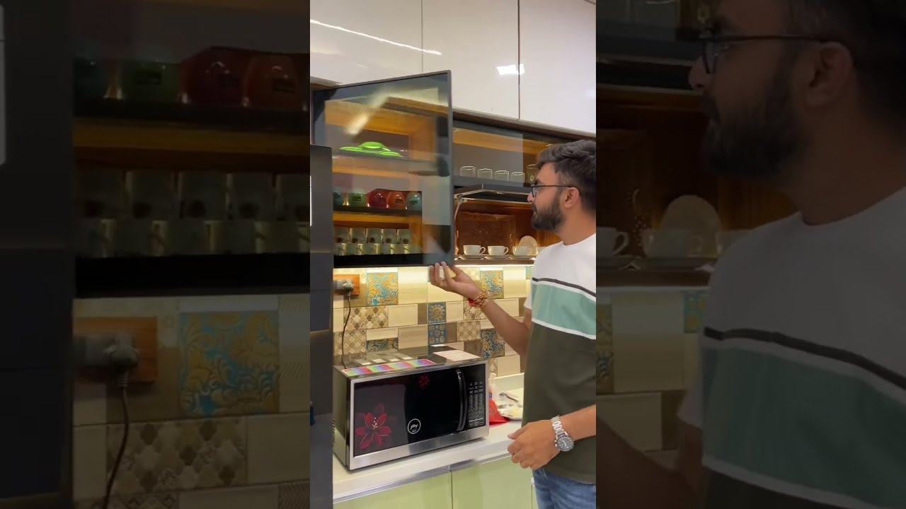 Breakfast counter & crockery unit design - YouTube