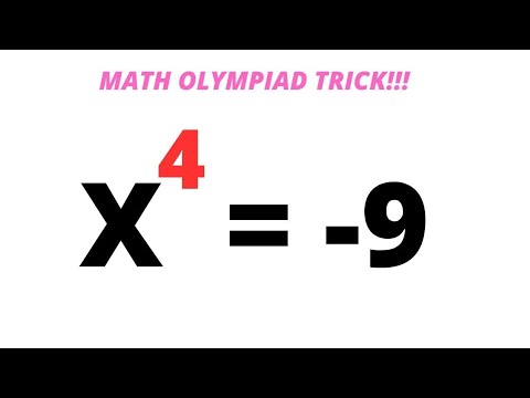 What Is The Value Of X?? | Math Olympiad Challenge X^4=-9 | How To Find ...