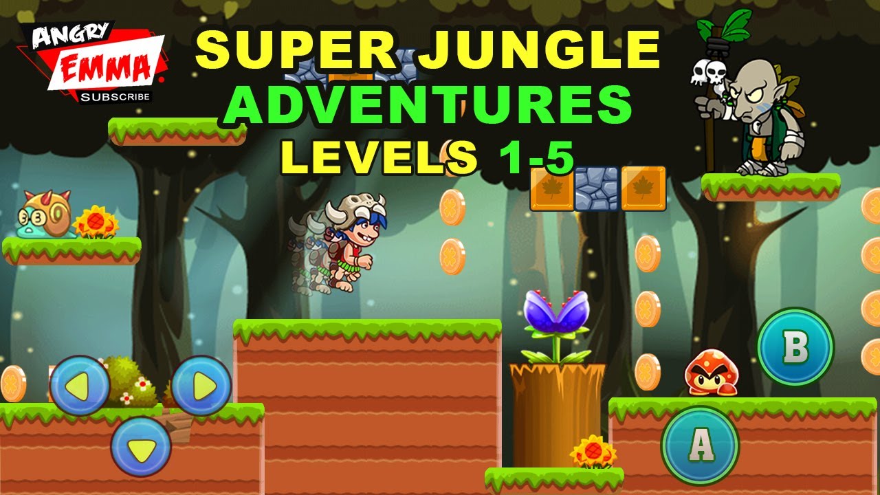 Super Jungle Adventures - Levels 1-5 - YouTube
