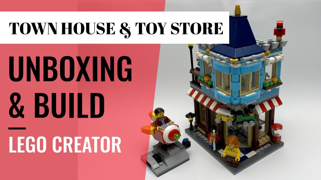 LEGO Creator Townhouse Toy Store Set 31105 Unboxing and Build - YouTube