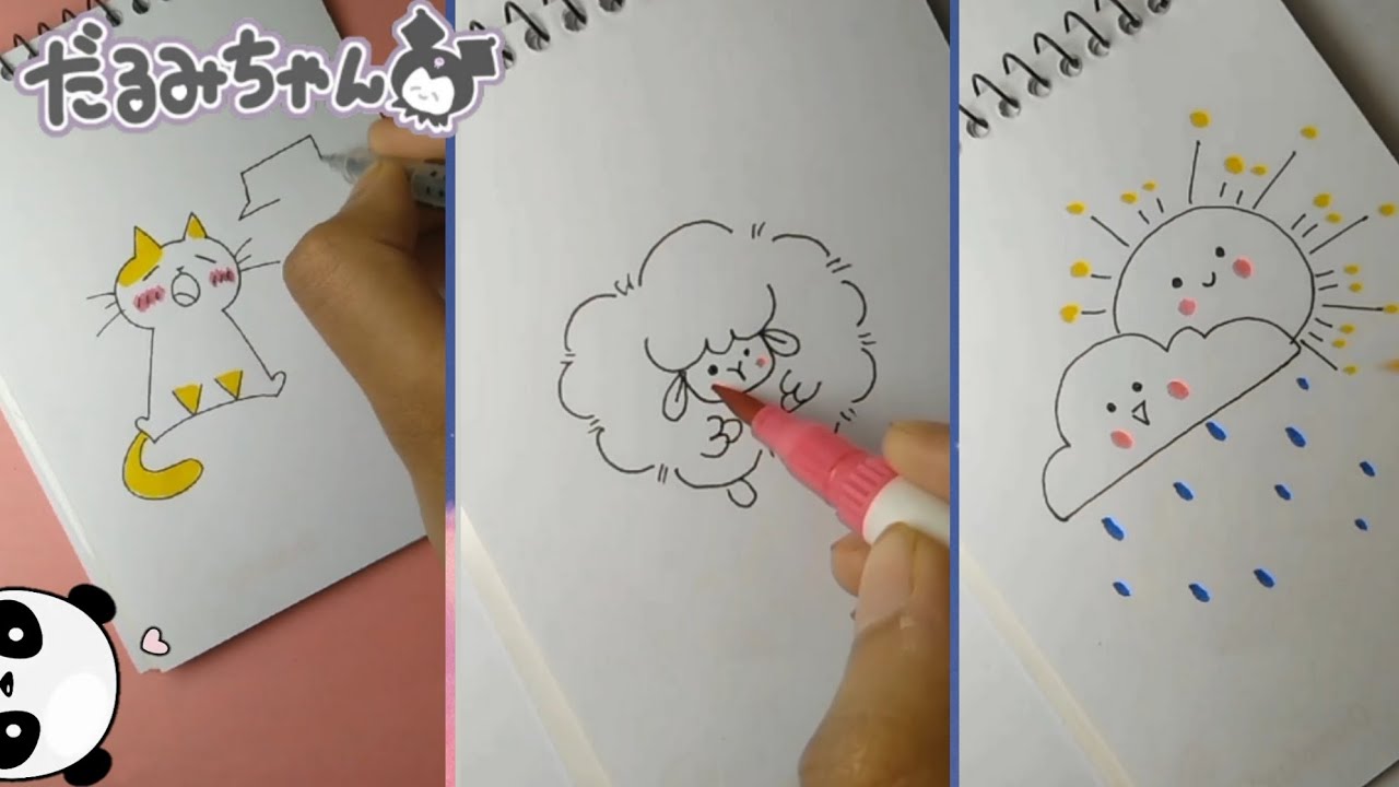 Easy drawing tricks for beginners and you will love ️/Hack to draw ...