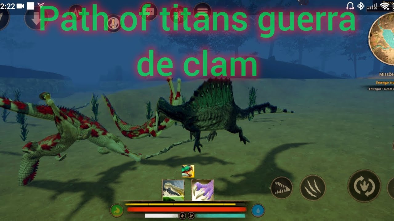 Path of titans guerra de clam spinosaurus - YouTube