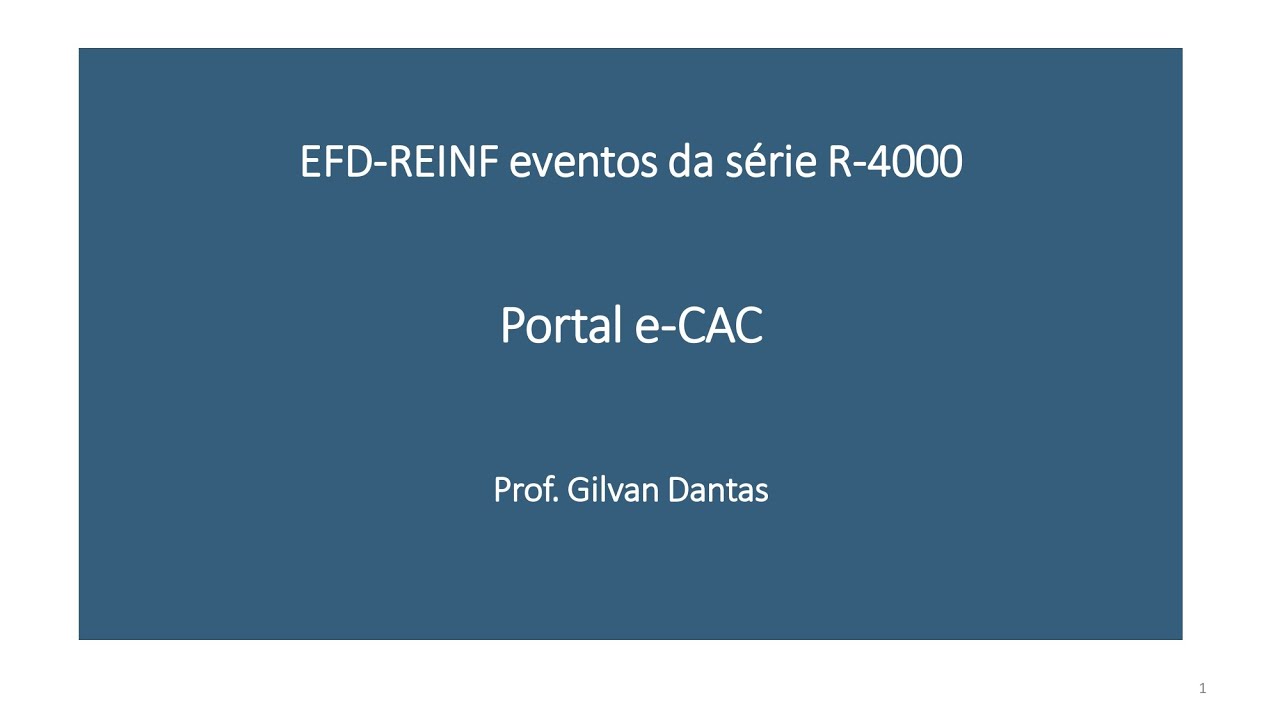 Apresentação EFD REINF com os eventos série R-4000 e novo layout ...