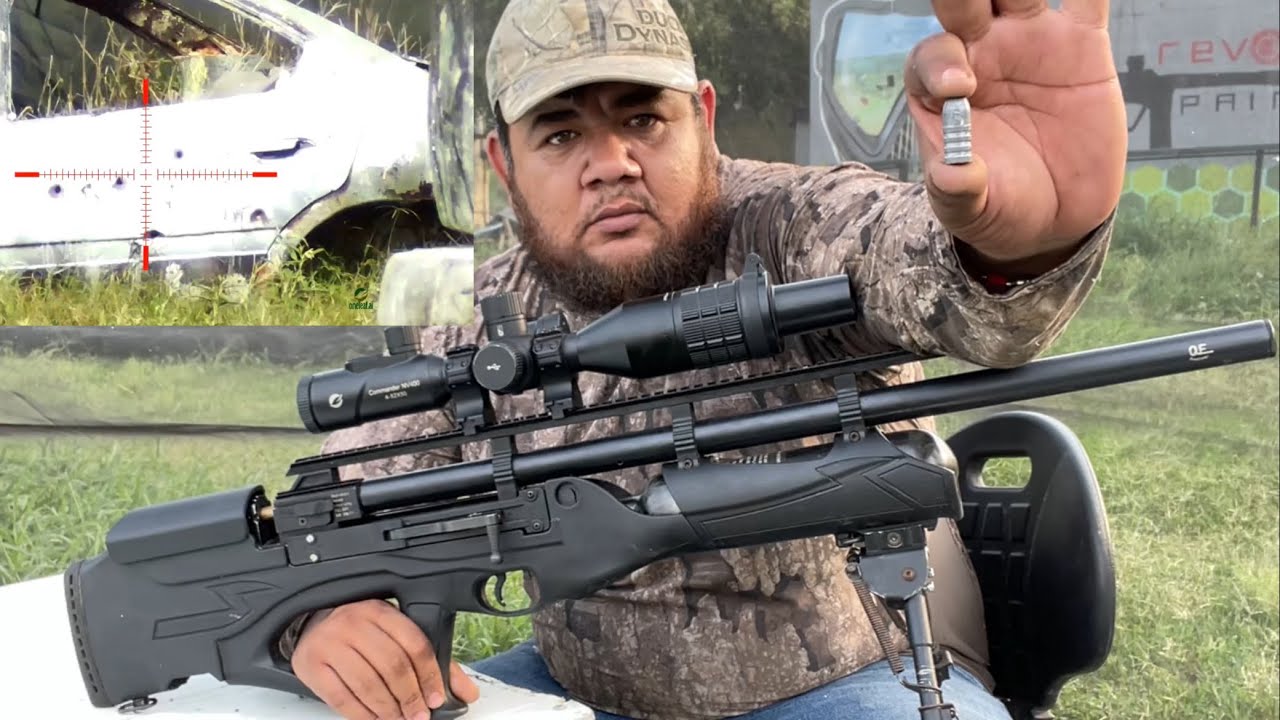 HÉRCULES BULLY CAL .45 pcp perforando auto #bigbore #airgunshooting #pcpairguns #riflepcp # ...
