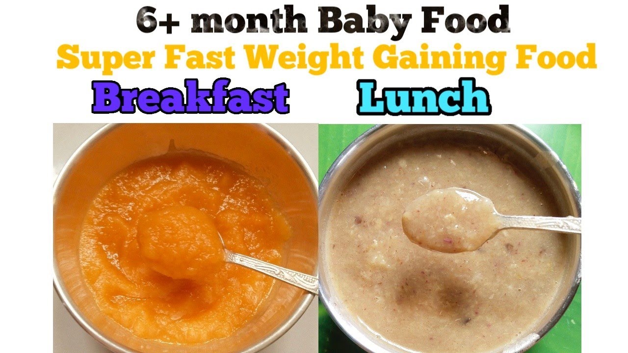 6 + Month Baby Food || Breakfast & Lunch || Carrot Apple Puree||Moong ...