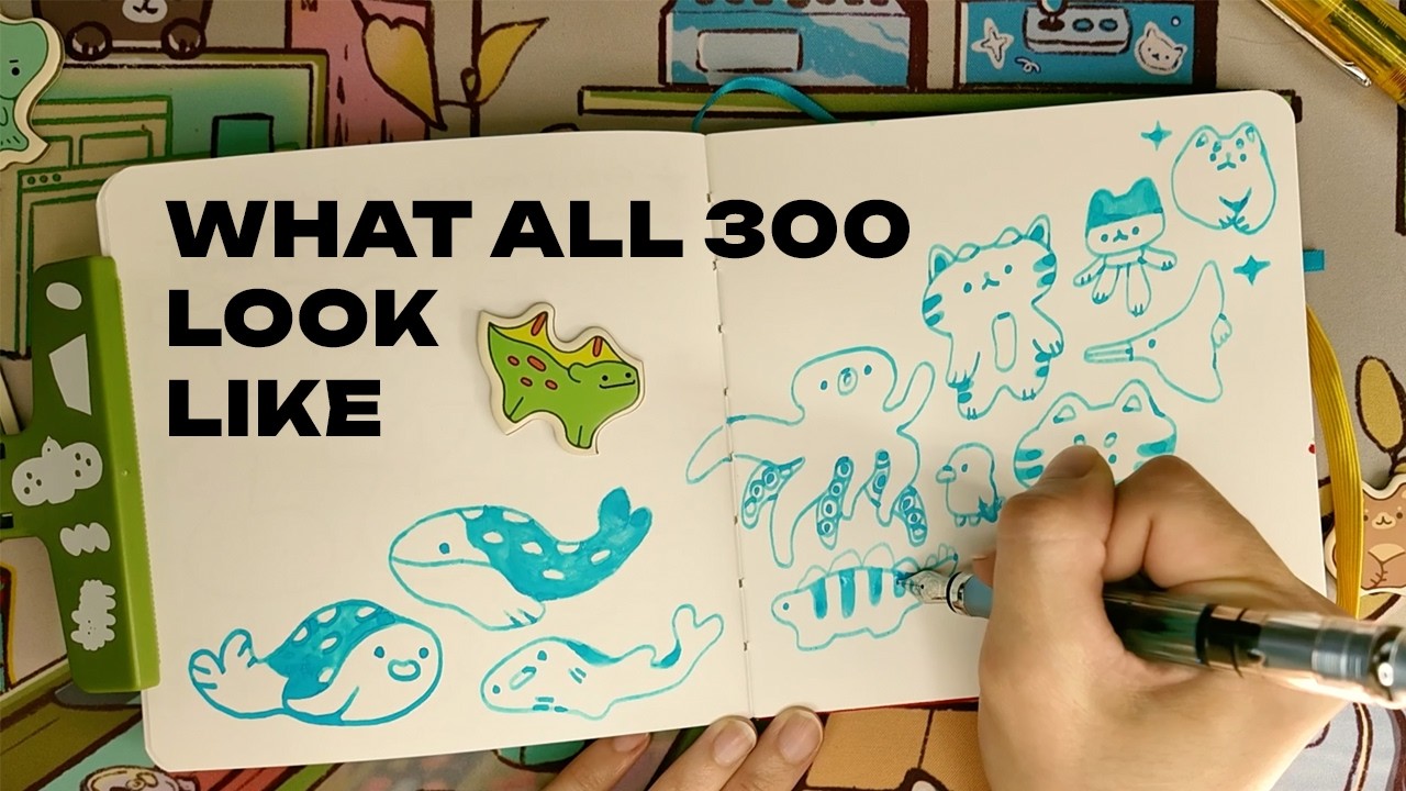 I drew 300 characters in 4 months & they all fit together - YouTube