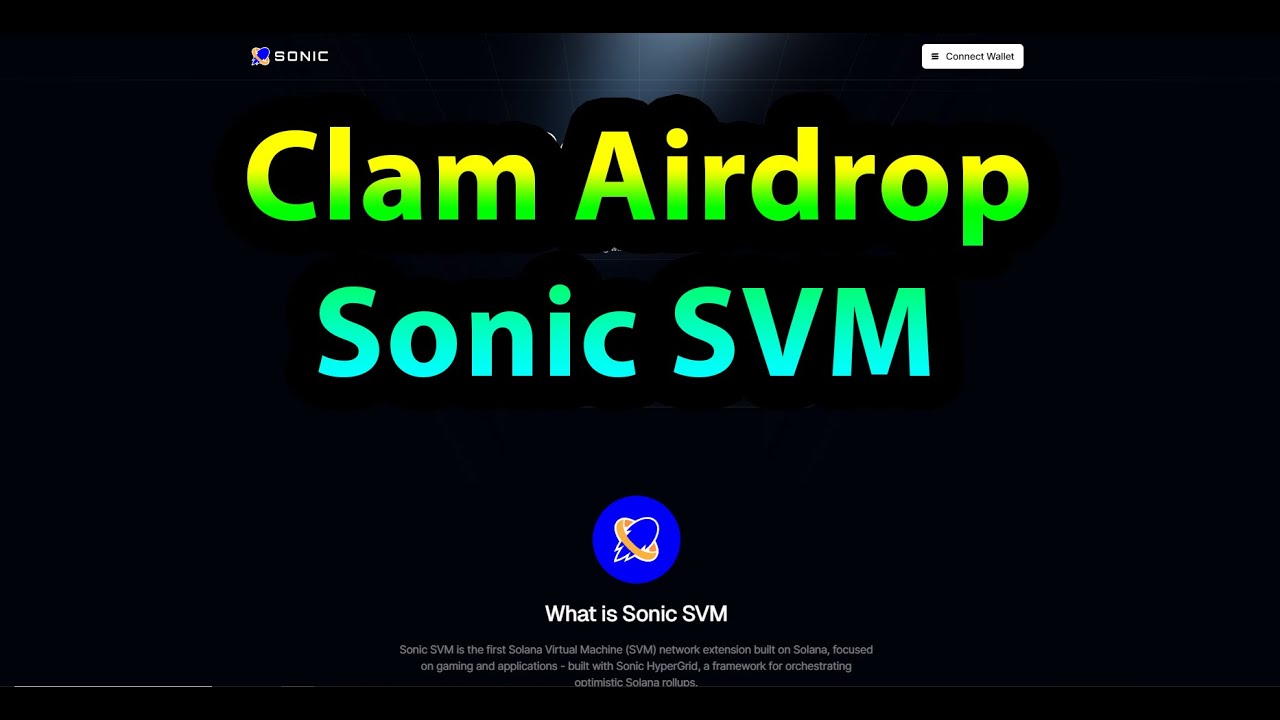 Sonic SVM# Check Clam Airdrop Token Sonic New List DEX - YouTube