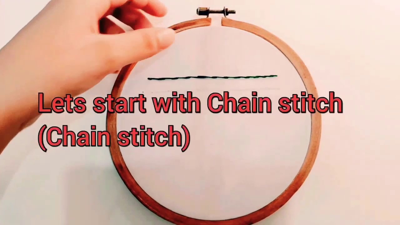 How to make Chain stitch (Zanjira Tanka) | Specially for beginners #2 ...