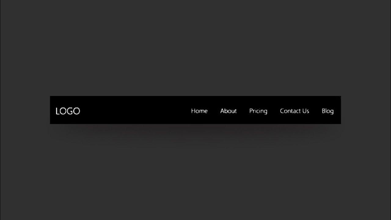 Making Simple Website 1 Navigation Bar With Htmlcss Part 1 Youtube
