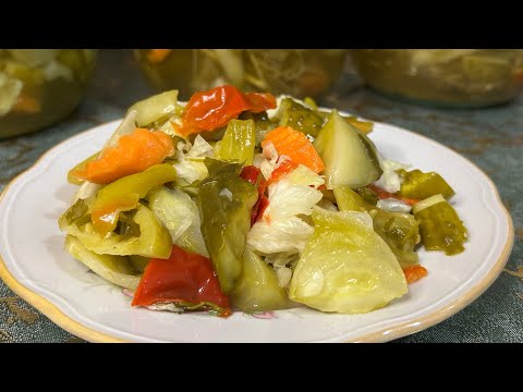 🔴 Qış üçün Qarışıq Kələm Turşusu | Rəngarəng, Xırçıltılı və Dadlı Resept