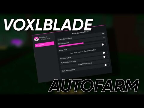Roblox Voxlblade Autofarm GUI Script/Hack - Mob Farm, Anti Knockback ...