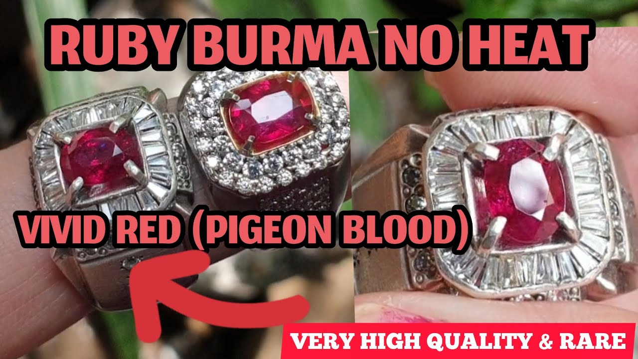 Harga ruby burma piegon blood heat ruby birma No heat 1.53ct Perbedaan ...