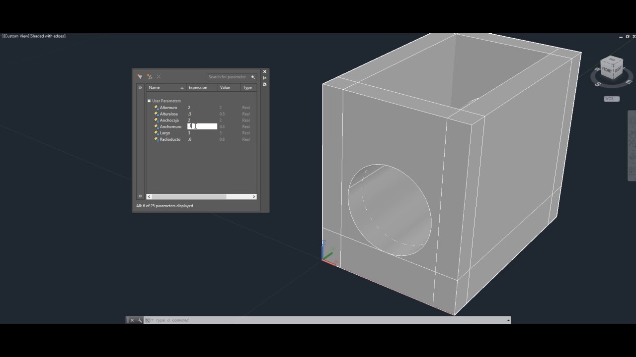 Autocad - Caja típica 3d Paramétrica - BIM - YouTube