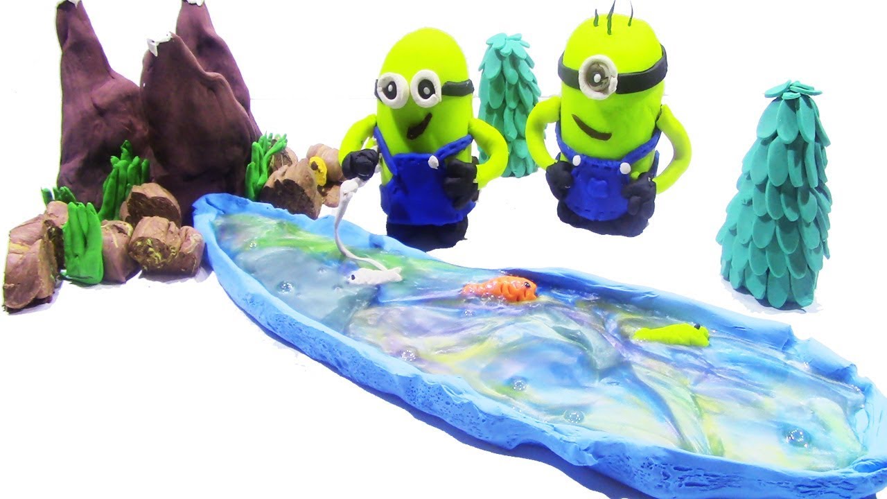 Learn how to make Minions Cake while fishing with PlayDoh DIY Minions ...