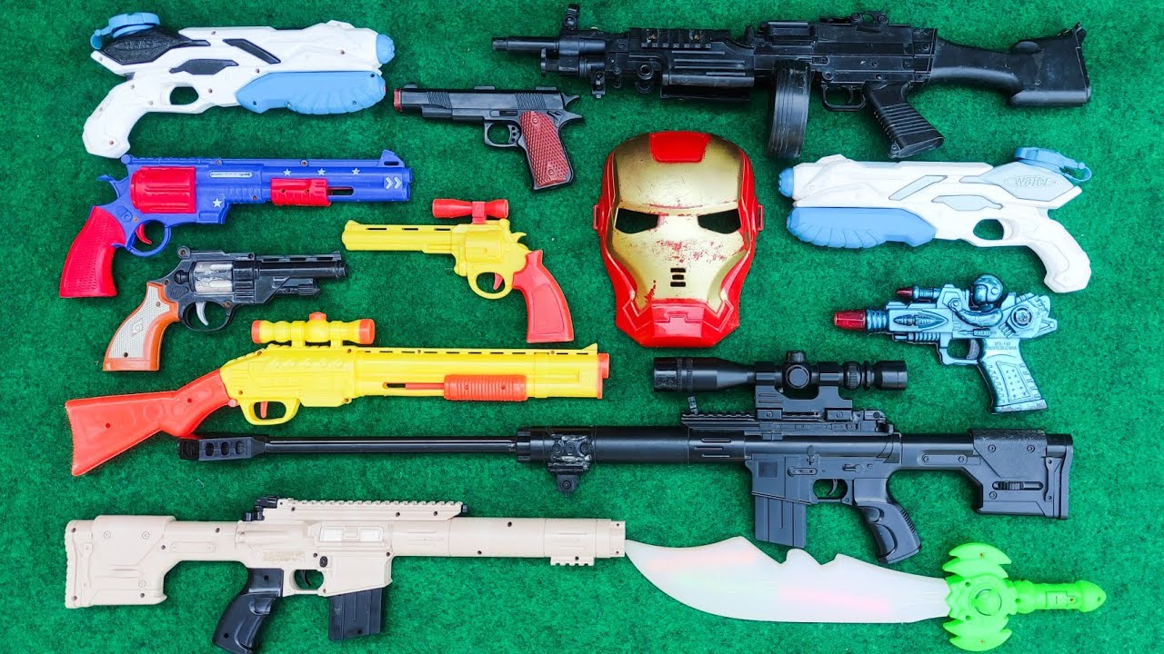 Collecting 7 Sniper Rifles AK 47 FN Minimi Super Shot Gun Revolver ...
