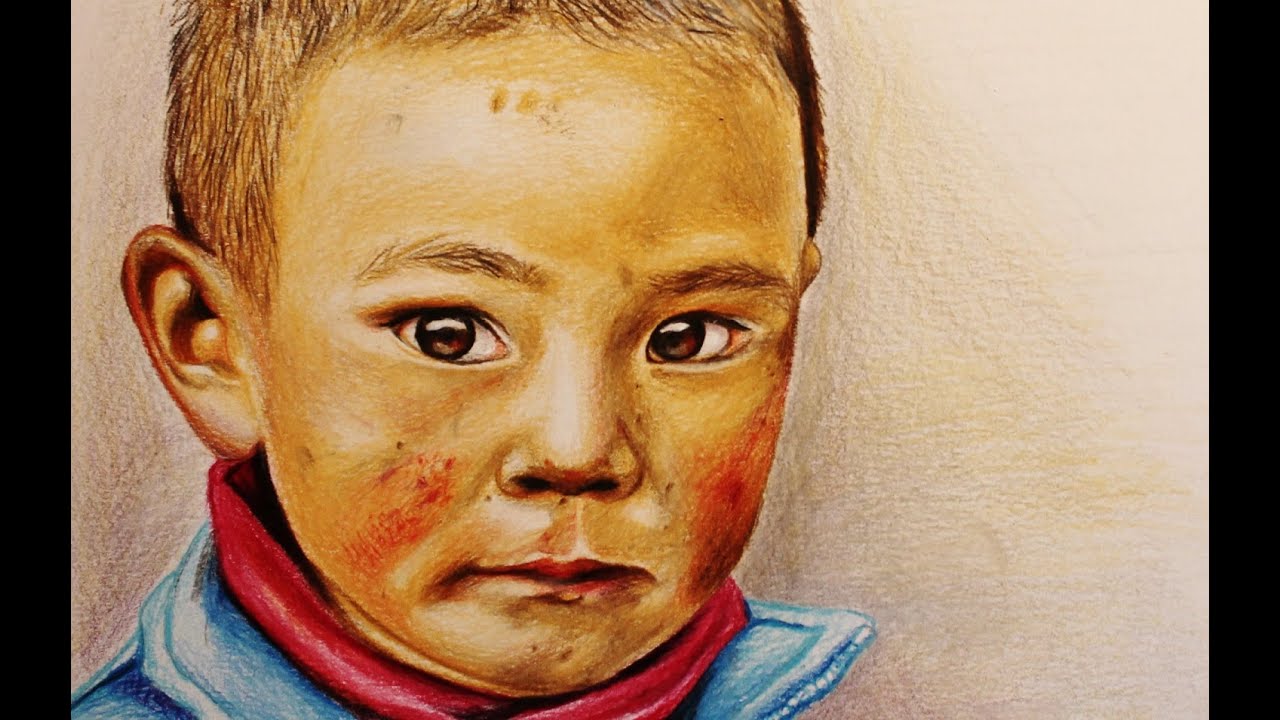 Speed Drawing - Portrait Chinese Boy - YouTube