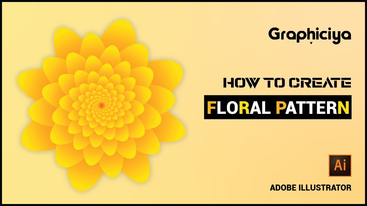 How to create floral pattern design in Illustrator |illustrator ...