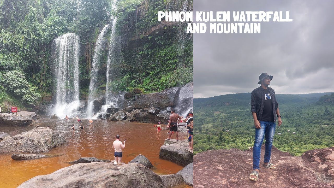 Phnom Kulan Waterfall | Phnom Kulan Mountain Siem Reap Cambodia - YouTube