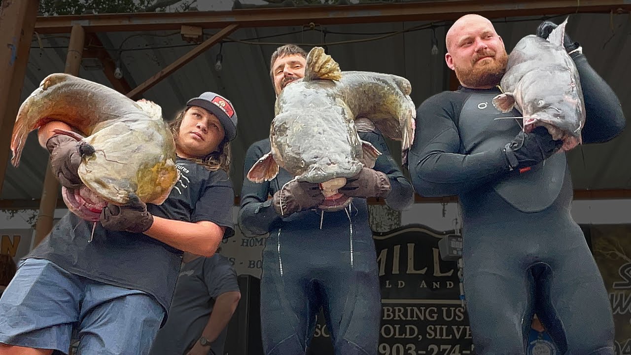 The Biggest Noodling Tournament in Texas! (I went against my dad) - YouTube