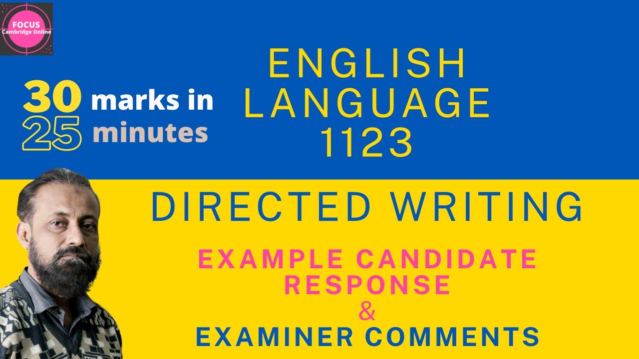 Cambridge O level| English language 1123| Directed Writing| Example ...