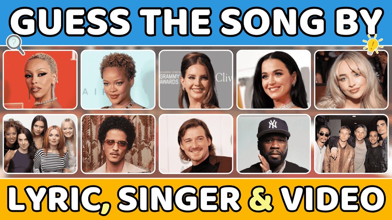 Can You Guess the Song 🎶 | Lyrics + Singer + Video (Part 2) - YouTube