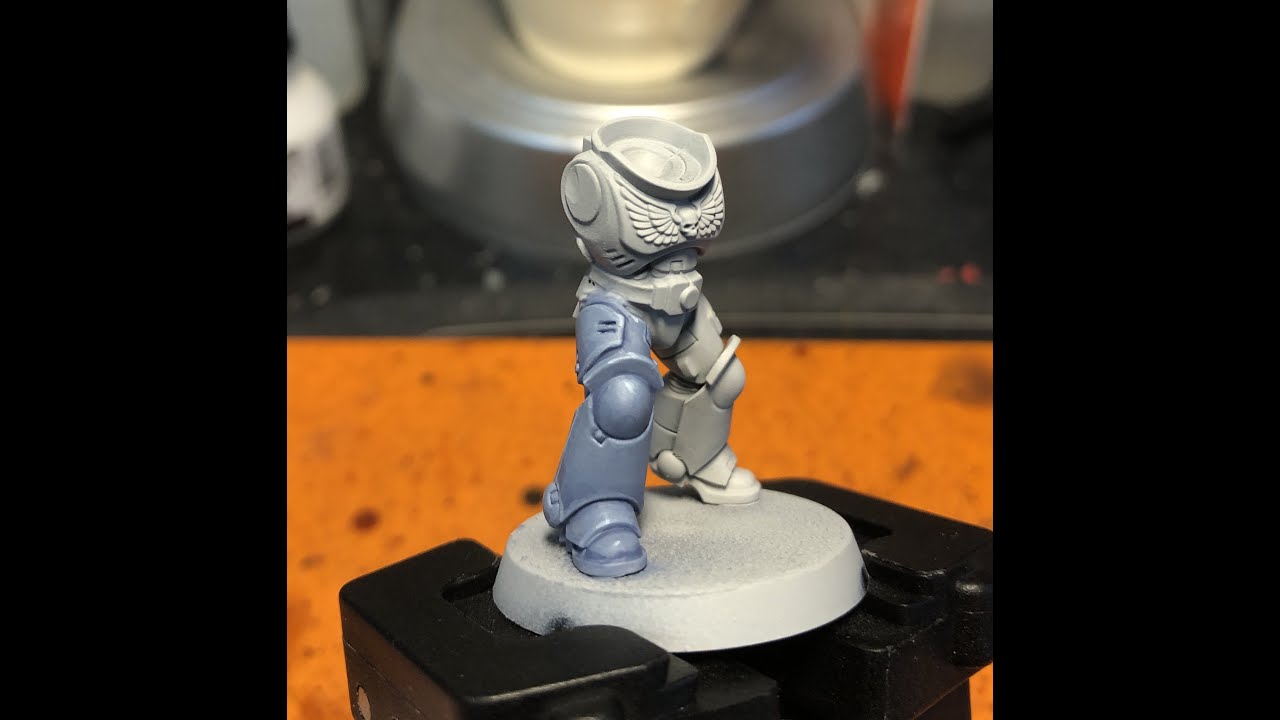 How to Paint Space Wolf Armour - YouTube
