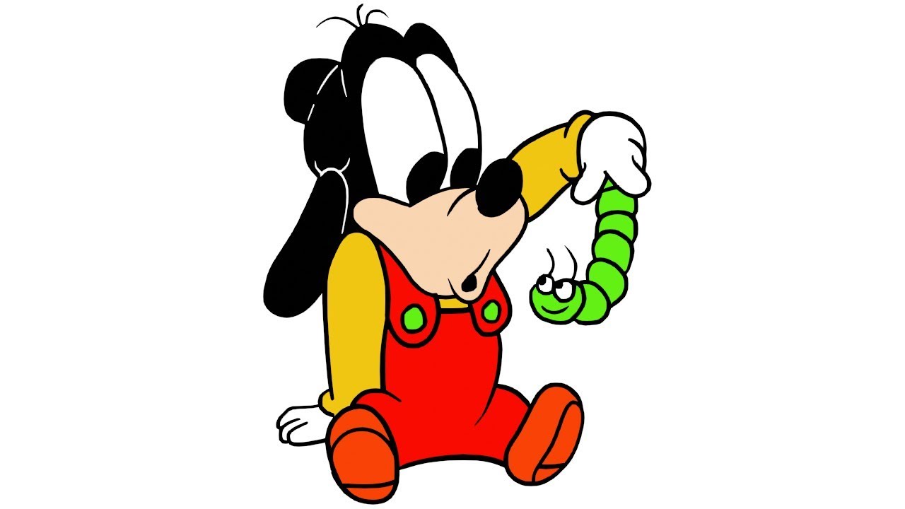 Baby Goofy cartoon drawing for kids | Goofy | Draw And Color - YouTube